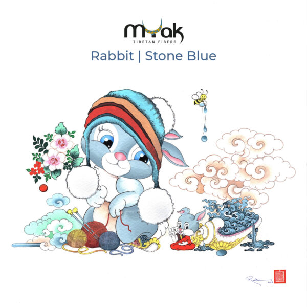 2# Rabbit | Stone Blue | mYak Tibetan Fibers